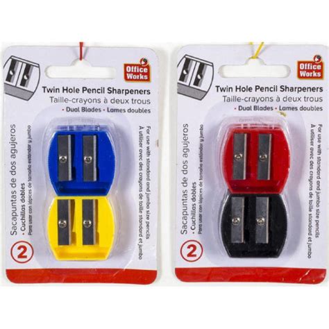 Pencil Sharpener Twin Hole Set 2pk Sunnybrook T Shop
