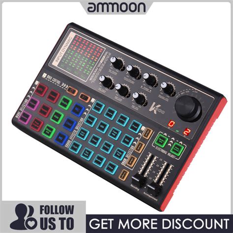 Ammoon SK300 Live Sound Card External Voice Changer Audio Mixer