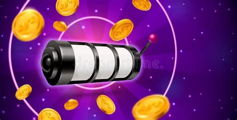 3d Slot Machine With Golden Dollar Coins Stock Vector Illustration Of