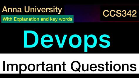 Devops Important Questions Anna University Tamil Youtube