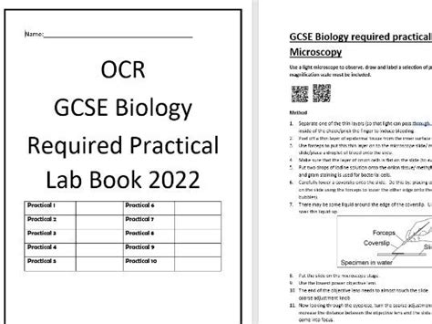 Ocr Gcse Biology Pag Lab Book Teaching Resources