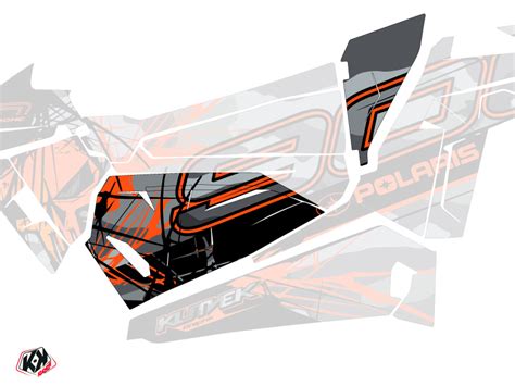 Graphic Kit Doors Origin Low Evil Utv Polaris Rzr 900s 2015 2019 Grey Orange