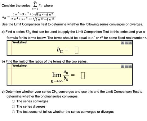Solved Consider The Series N 1an Where Chegg Com