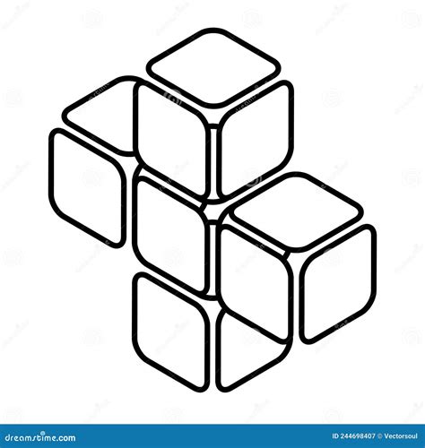 3d Isometric Cubes As Construction Construct Building Technology Architecture And