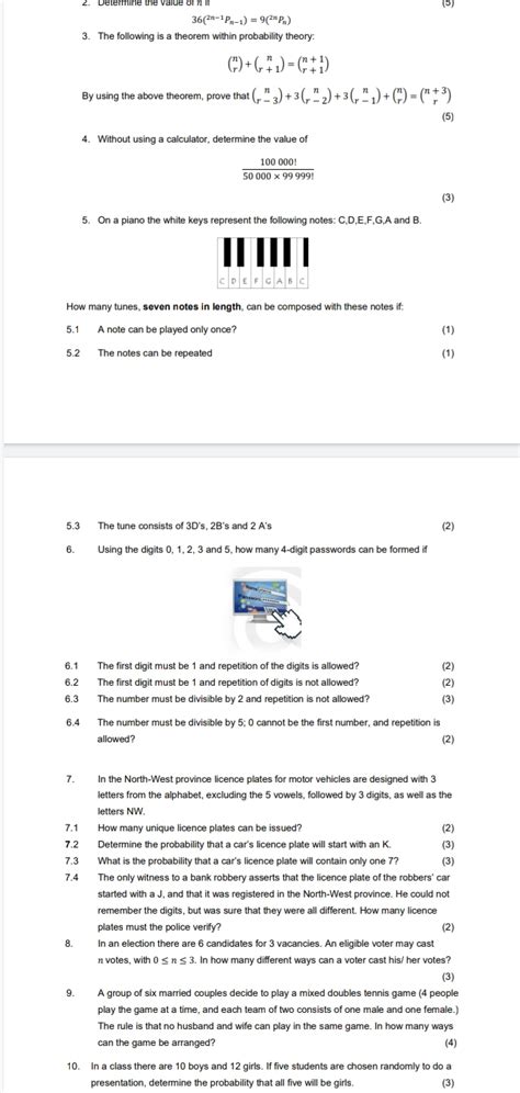 Solved Determine The Value Of N If 5 362n 1pn 192npn 3 The