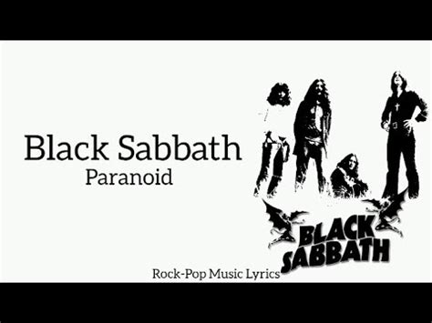 Black Sabbath Paranoid Lyrics YouTube