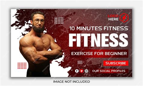 Premium Vector Fitness Gym Youtube Video Thumbnail And Social Media