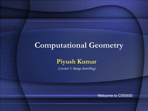 PPT Computational Geometry PowerPoint Presentation Free Download ID 3206625