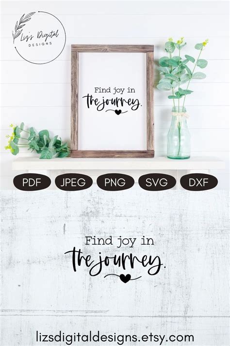Find Joy In The Journey PNG Digital Inspirational Quotes