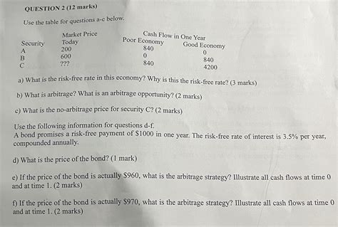 solved question 2 12 ﻿marks use the table for questions a c