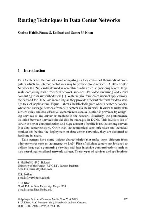Pdf Routing Techniques In Data Center Networks Dokumentips