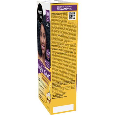 Tintura Light Color Tonalizante 10 Preto Azulado Salon Line Dca