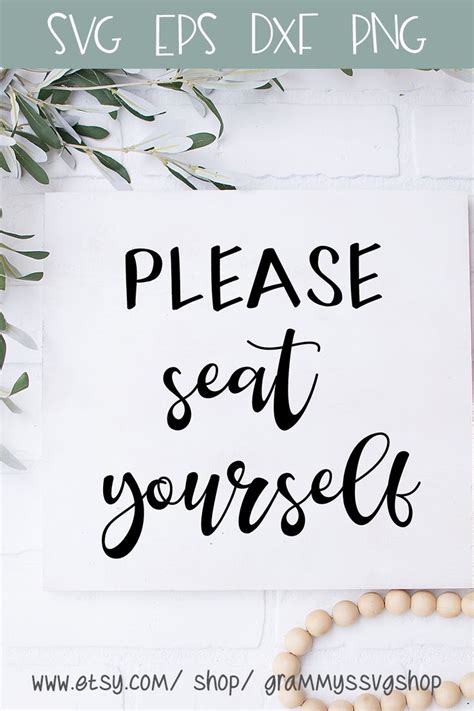 Please Seat Yourself SVG File Bathroom Svg Bathroom Sign Etsy