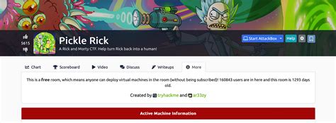 tryhackme pickle rick tryhackme machine pickel rick by tanish
