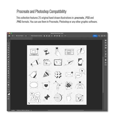 Procreate Hand Drawn Media Icons Toffu Co