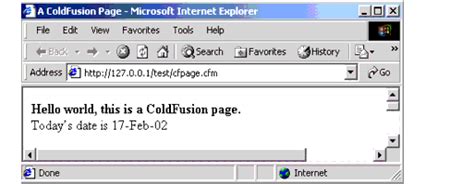 Working With Coldfusion Pages