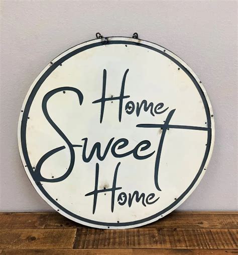 Round Metal Wall Sign Home Sweet Home Rustics For Less