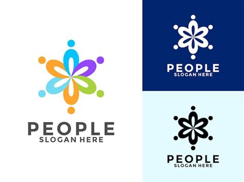 사람 로고 디자인 인간 커뮤니티 로고 템플릿 팀워크를 위한 상징 사회 그룹 커뮤니티 프리미엄 벡터