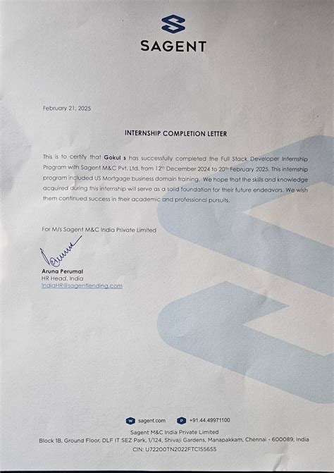 Intern Fullstackdevelopment Sagent Springboot Audible Webdevelopment Gokul S