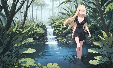 Anime Blond Girl Modeling With Nature V7 By Xmrfel On Deviantart