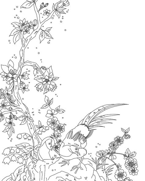 화조화2 🌼🕊 Koreanpainting Illustration Drawing Flowers 민화 모란 꽃 꽃