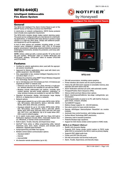 Notifier Nfs 640 Two Loop Fire Alarm Control Panel At ₹ 265500 Fire Control Panel In Ahmedabad