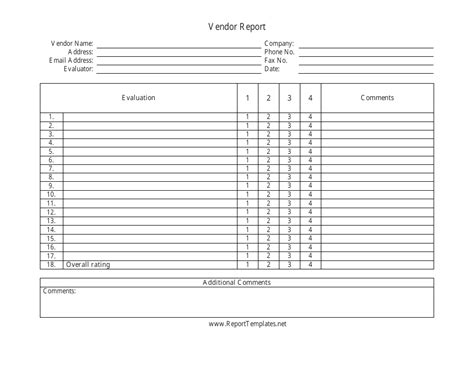 Vendor Report Template Fill Out Sign Online And Download Pdf