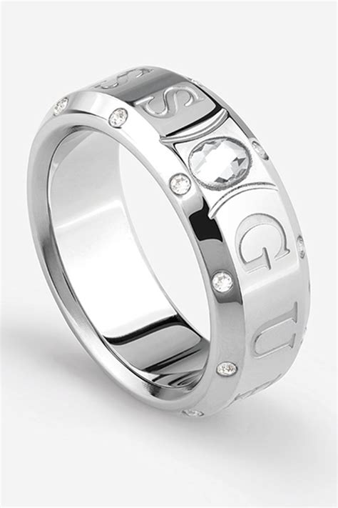 Guess Пръстен от неръждаема стомана с кристали Emag Bg
