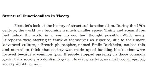 Structural Functionalism And Its Importance In Examining Socio Economic Pptx