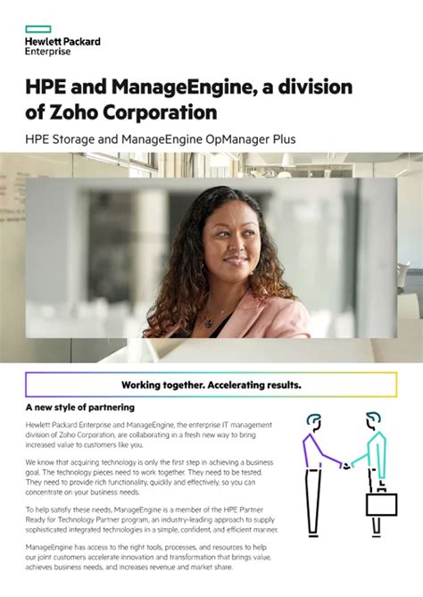 Hpe And Manageengine A Division Of Zoho Corporation Hpe Storage And Manageengine Opmanager Plus