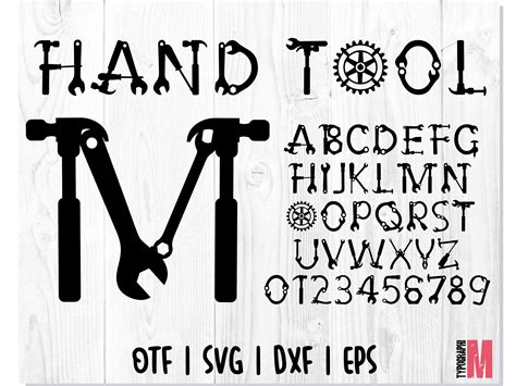 Hand Tool Font Otf Mr Fix Font Letters Numbers Svg Mr Fix Inspire Uplift