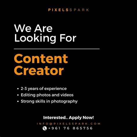 Calling All Content Creators🚨 If Youve Got 2 3 Years Of Experience A Camera That Doesnt Lie