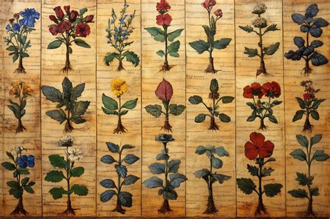 An Intriguing Botanical Code Featuring Unusual Plant Species Against A Solid Color Background