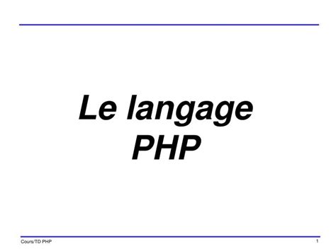 ppt le langage php powerpoint presentation free download id 602023