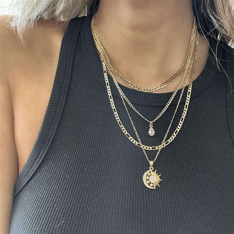 Solitaire Teardrop Pendant Necklace Cz 14k Gold Filled Le Sensor Le Sensor