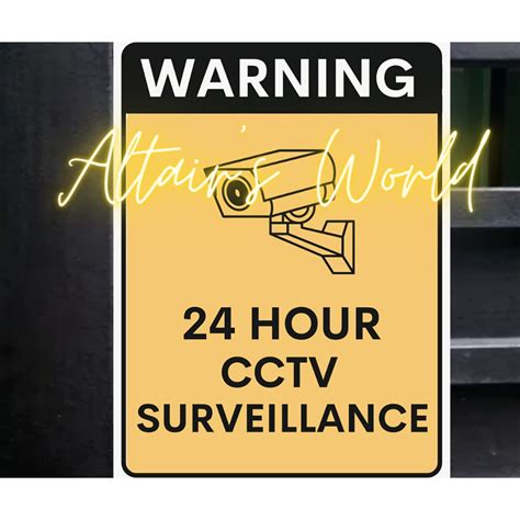 Cctv Signage Warning Cctv Protected Signage Aesthetic Laminated