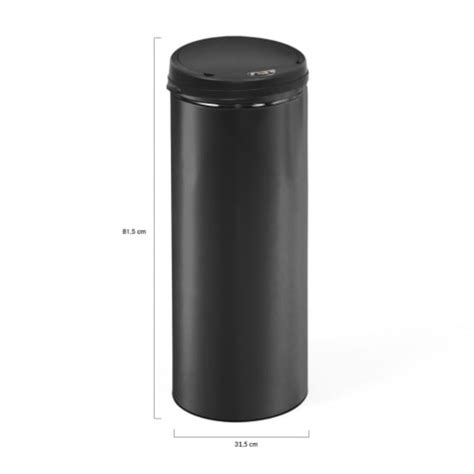 Poubelle De Cuisine Automatique 50L Noire Capteur De Mouvement Sans