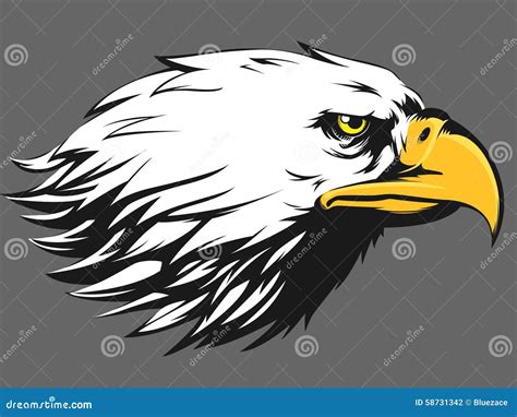 Eagle Face Vector Side View Cartoon Stock Vector Illustration Of Graphic Sports 58731342