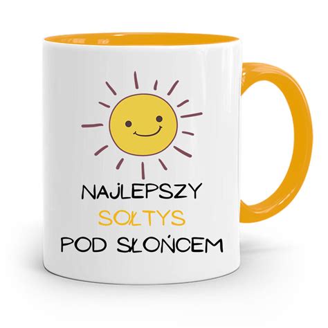 Dla SoŁtysa Kubek ŻÓŁty Najlepszy Pod SŁoŃcem Z Nadrukiem Ze Zdjęciem