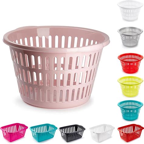 Large High Grade Plastic Laundry Basket With Handles Hipster Style