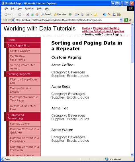 Sorting Data In A DataList Or Repeater Control C Microsoft Learn