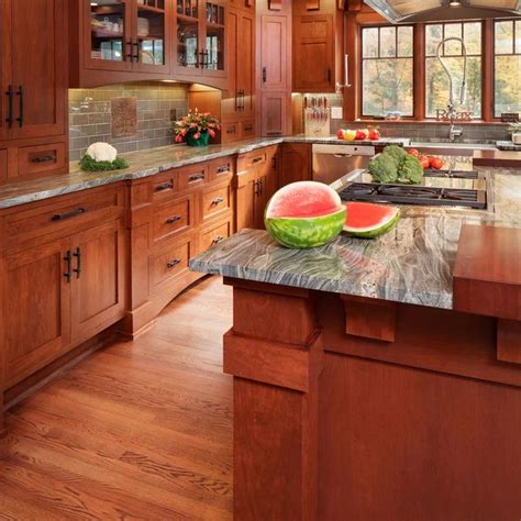 75 Traditional Kitchen With Medium Tone Wood Cabinets Ideas Youll Love