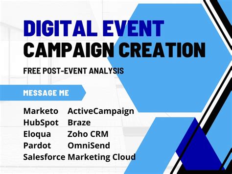 digital event campaign creation in your platform upwork