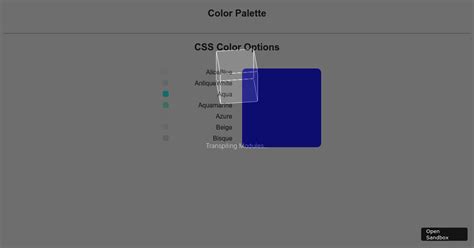 Color Palette Codesandbox Color Palette Codesandbox