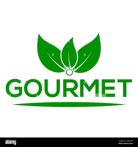 Gourmet Leaf Vector Logo White Background Gourmet Leaf Logo Or Icon