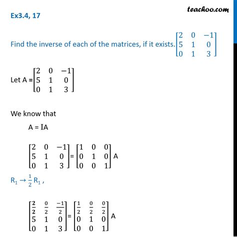 Ex Find Inverse Ncert Ex
