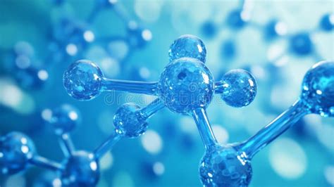 Abstract Blue Molecular Structure 3d Rendering Stock Illustration Illustration Of Atomic