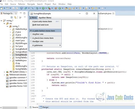 Java Swing Menu Example Examples Java Code Geeks 2022