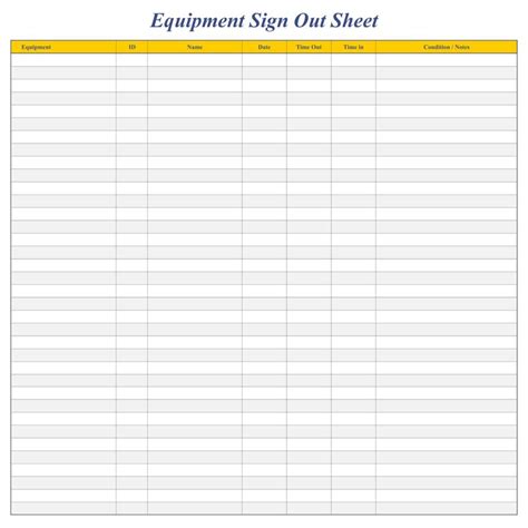 Material Sign Out Sheet Template Sign Out Sheet For Classroom
