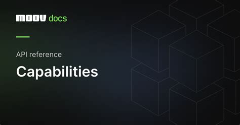 Capabilities Moov Documentation